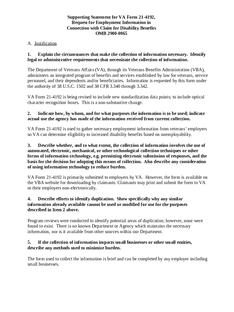 Fillable Online File Additional Forms For Your Disability Claim - VA ...