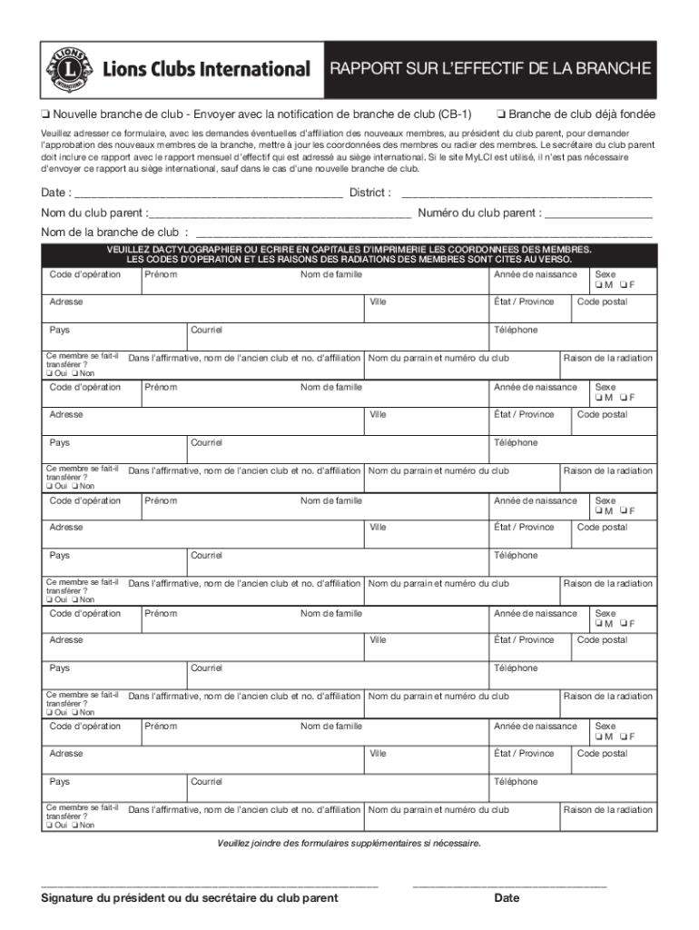 Fillable Online Documents - Lions Clubs International DM103 France Fax ...