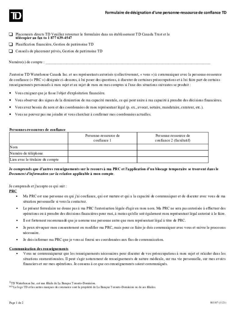Remplissable En Ligne Transfer Authorization for Registered Investments ...