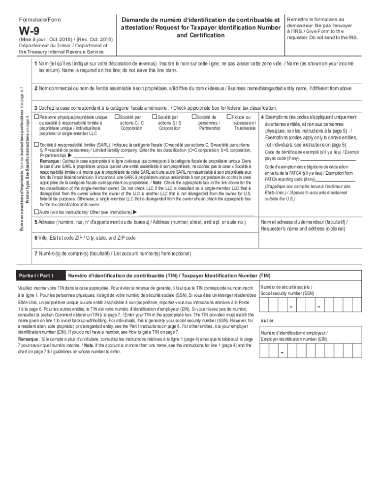 Remplissable En Ligne Remettre le formulaire au W-9 - BMO Fax Email ...