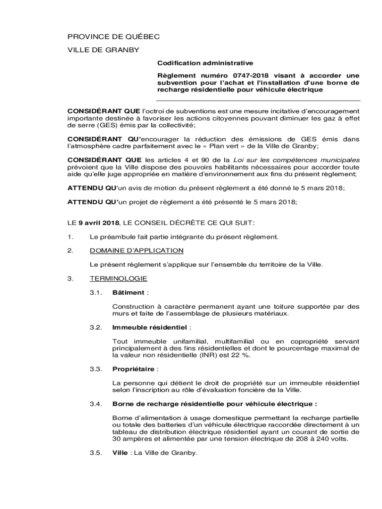 Remplissable En Ligne Get the free PROVINCE DE QUBEC VILLE DE PONTROUGE RGLEMENT ... Fax Email ...