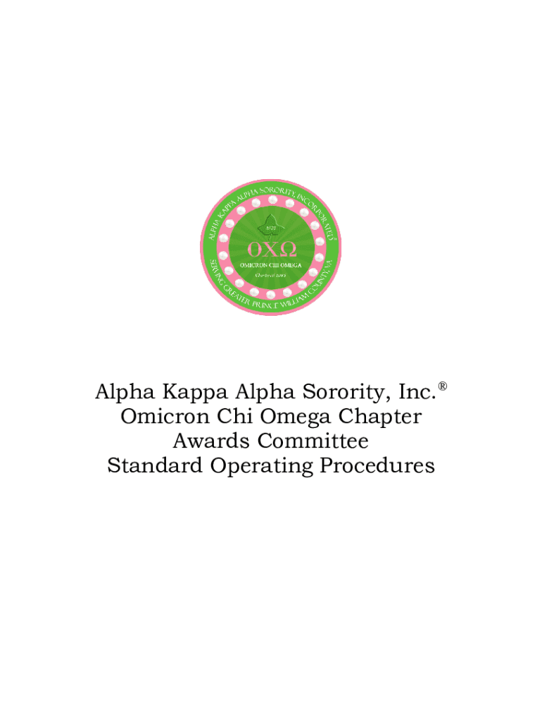 Fillable Online Alpha Kappa Alpha Sorority, Inc. Omicron Chi Omega ...