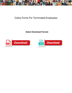 Fillable Online Cobra Forms For Terminated Employees. Cobra Forms For ...