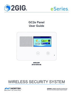 Fillable Online Go!Control Panel User Guide - Connected Home Security ...