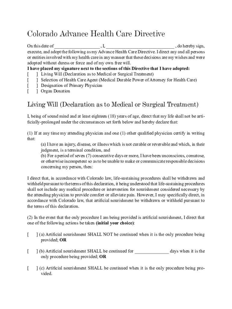 Fillable Online State Of Colorado Affirmation Of Consent Med Fax Email ...