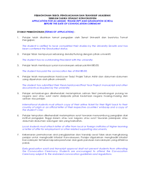 Fillable Online cgs unimap edu PENGAMBILAN SKROL & TRANSKRIP AKADEMIK x ...