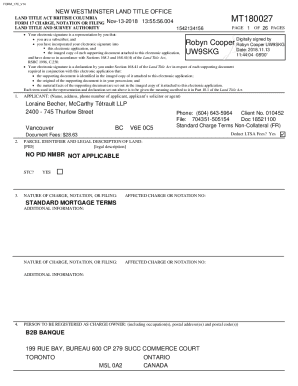 Remplissable En Ligne FORM 17C V11 NEW WESTMINSTER LAND TITLE OFFICE ...
