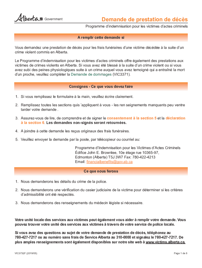 Remplissable En Ligne Demande de prestation de dcs. Demande de prestation de dcs Fax Email ...