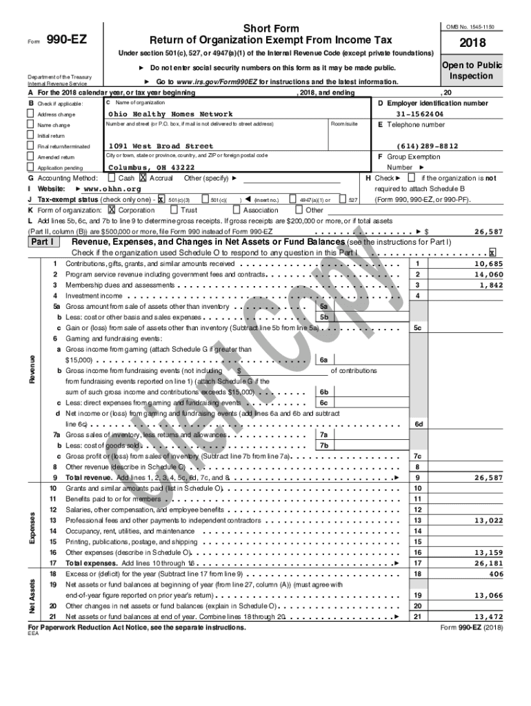 Fillable Online 2018 Tax Return Documents (Ohio Healthy Homes Net - Client Copy)(1).pdf Fax ...