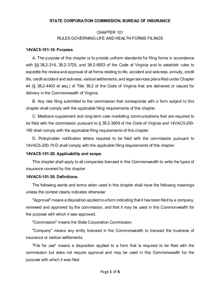 Fillable Online scc virginia casetext.comregulationvirginia-administrativeChapter 101 - RULES ...