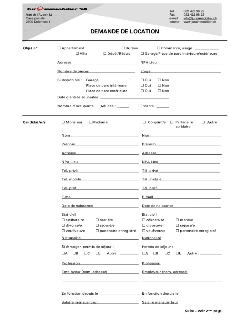 Remplissable En Ligne juraimmobilier.ch 11 Demande-de-location-1DEMANDE ...