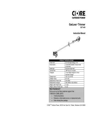 Fillable Online GasLessTM Trimmer Fax Email Print - pdfFiller