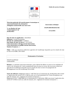 Remplissable En Ligne Fillable Online Ordre de service d'action ...