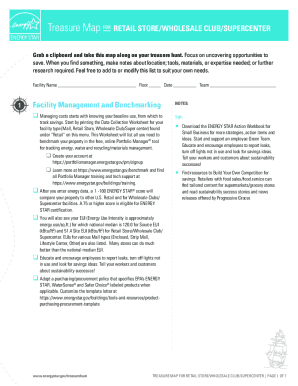 Fillable Online Treasure Map FOR RETAIL STORE/WHOLESALE CLUB ...