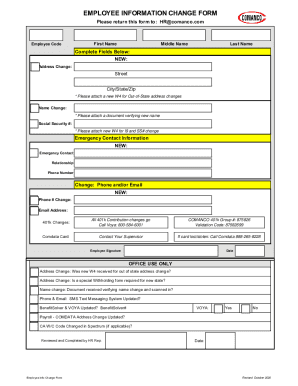 Fillable Online Sample Employee Address Change Form , Jobs EcityWorks Fax Email Print - pdfFiller