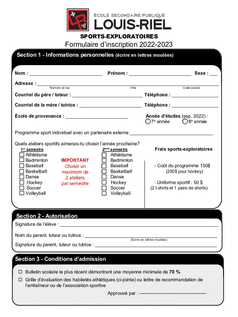 Remplissable En Ligne louis-riel cepeo on cole secondaire publique ...