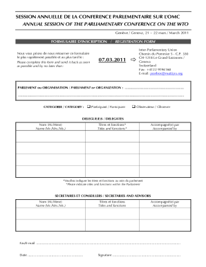 Fillable Online REGISTRATION FORM Fax Email Print - pdfFiller