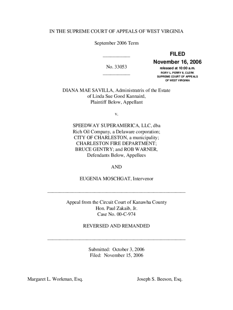 Fillable Online opinion, Diana Mae Savilla v. Speedway Superamerica, et ...