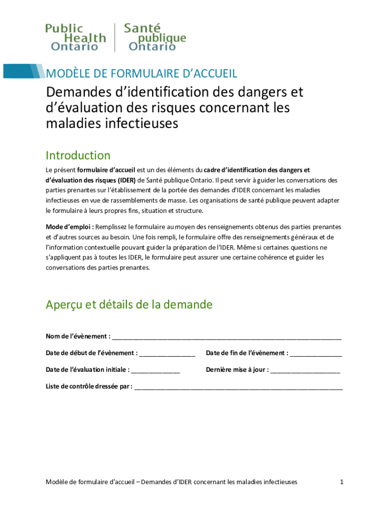 Remplissable En Ligne Demandes d'identification des dangers et d'valuation des ... Fax Email ...