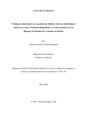 Remplissable En Ligne papyrus bib umontreal Pratiques alimentaires et gestion du diabte chez les ...