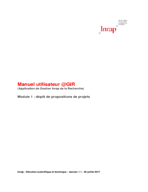 Remplissable En Ligne Manuel (Application de Gestion Inrap de la Recherche) Fax Email Imprimer ...
