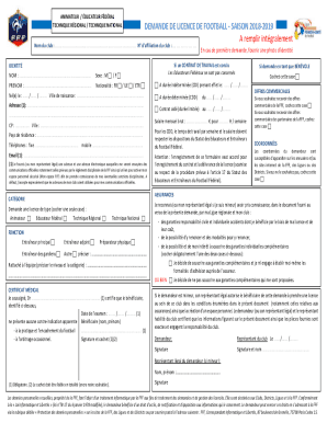 Remplissable En Ligne ANIMATEUR / DUCATEUR FDRAL DEMANDE DE LICENCE DE ...