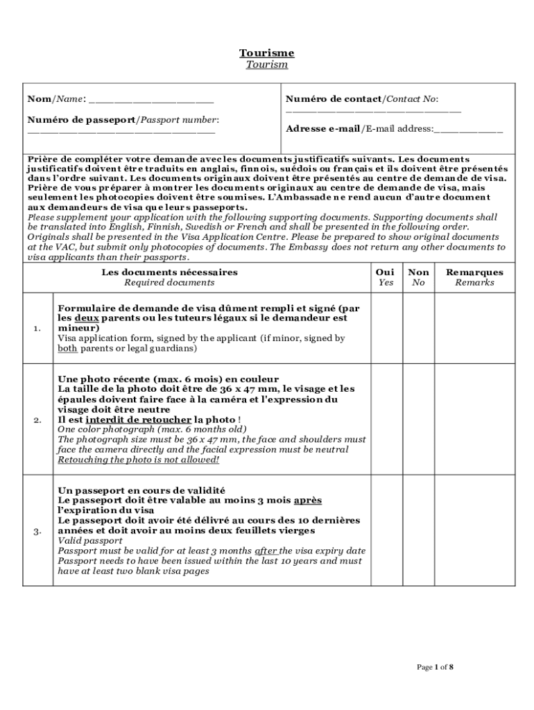 Fillable Online Passport Size Visumantragsformular / Visa Application ...
