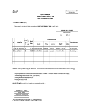 Fillable Online CS Form No. 9 must be in MS Excel format Republic of ...