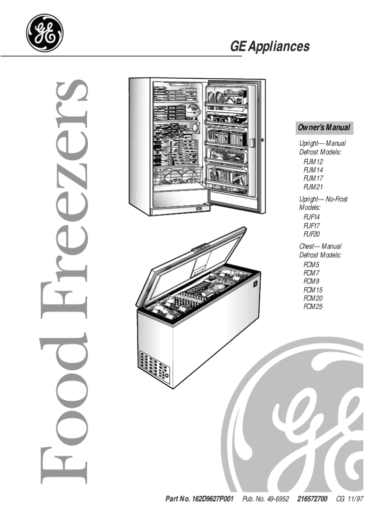 Fillable Online ge.com Food Freezers Installation Instructions Fax ...
