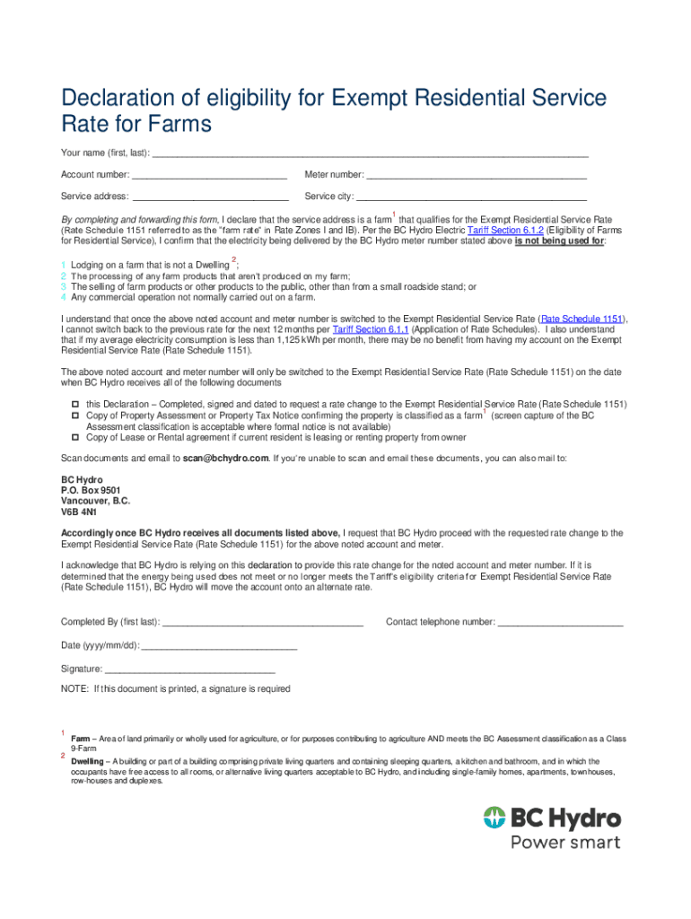 Fillable Online Declaration of eligibility for General Service ...