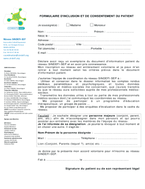 Remplissable En Ligne Fillable Online Remplissable FORMULAIRE D'INCLUSION ET ... Fax Email ...