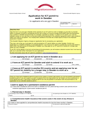 Fillable Online Sweden Work Permit - Fill Online, Printable, Fillable ...