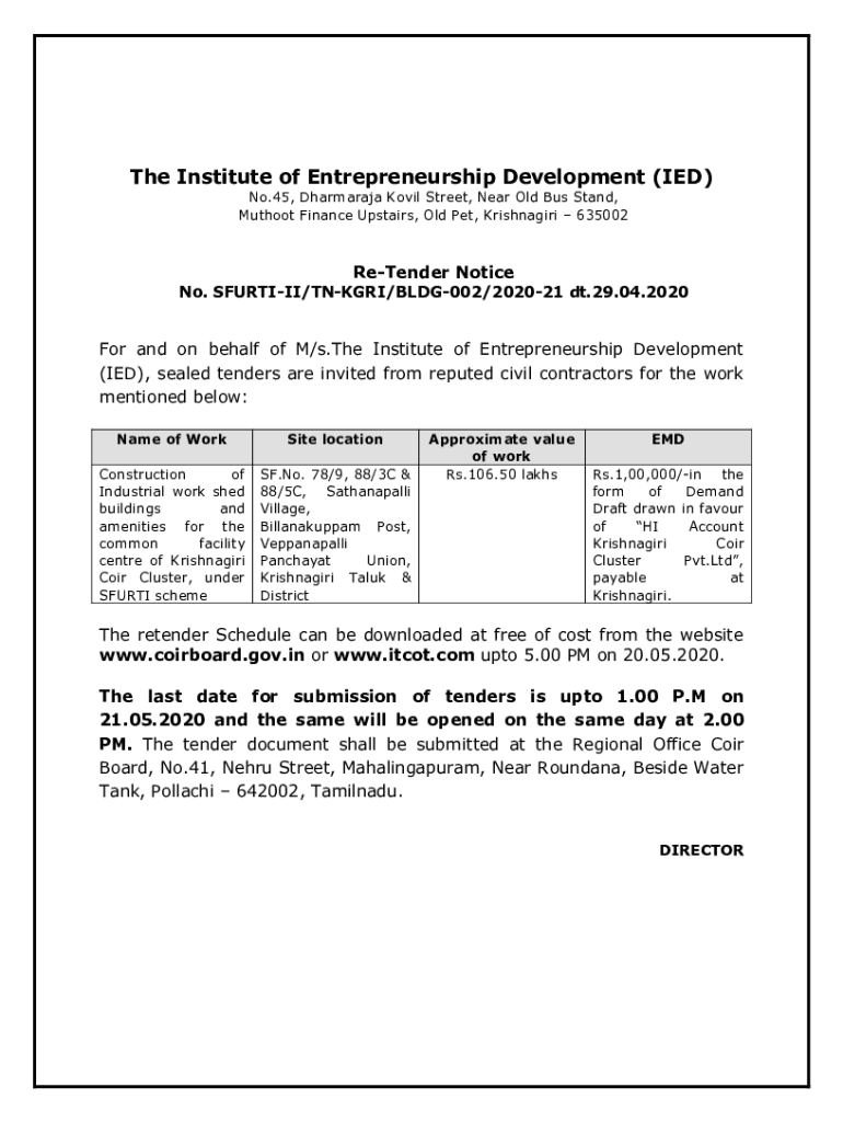 Fillable Online coirboard gov ied.euinstitute-of-entrepreneurship ...