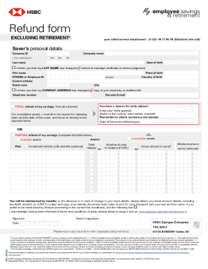 Fillable Online My retirement Refund form RETIREMENT Fax Email Print ...