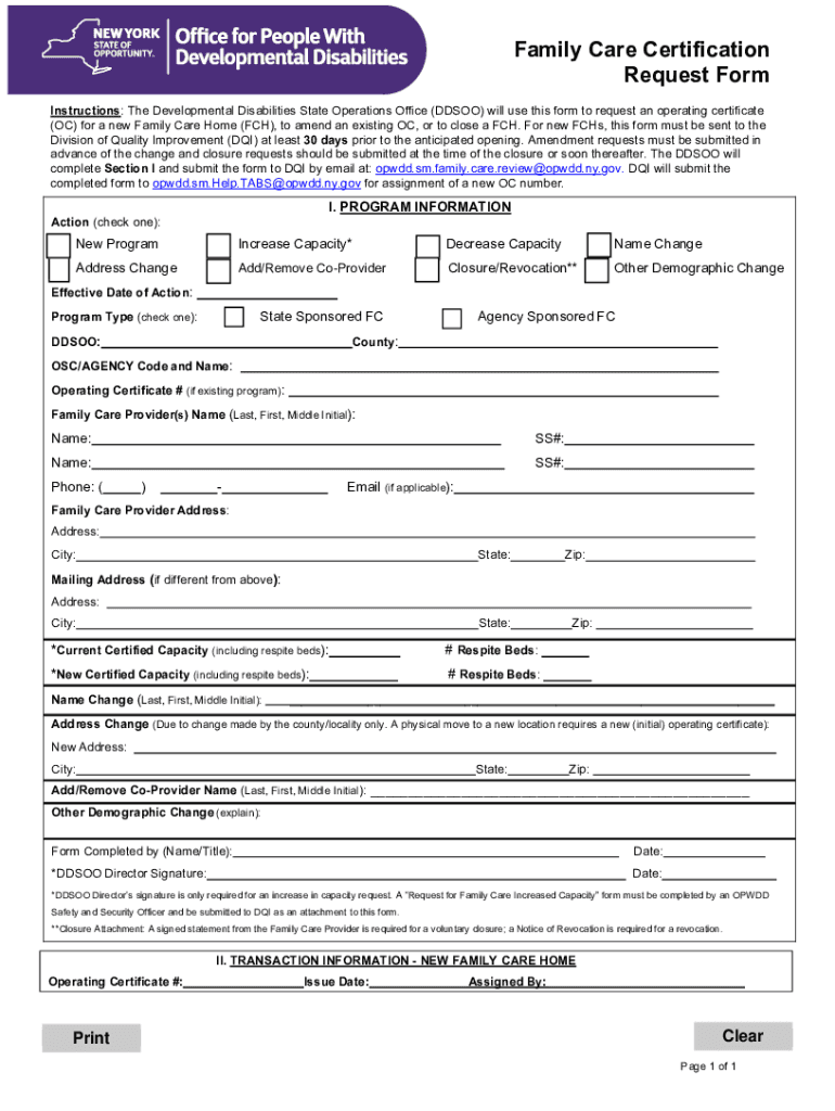 Opwdd Ny Plan Of Care Form - Fill Online, Printable, Fillable, Blank ...