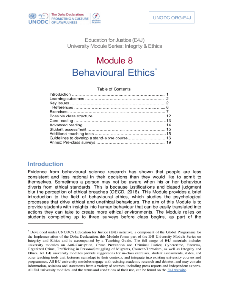 Fillable Online Integrity Ethics Module 12 Class Structure Fax Email Print - pdfFiller