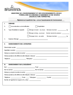 Remplissable En Ligne www2 gnb Application Form Requesting Approval of a Source (Land-Based ...