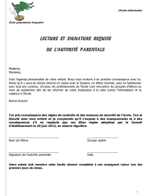 Remplissable En Ligne LECTURE ET SIGNATURE REQUISE DE LAUTORIT Fax ...