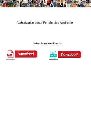 Fillable Online Authorization Letter For Meralco Application ...