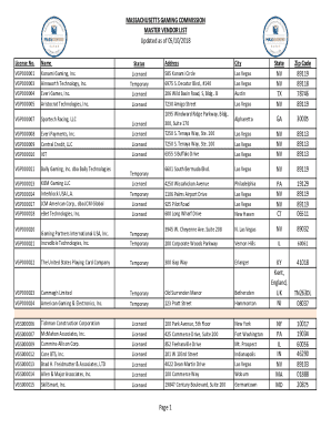 Fillable Online Fillable Online MASTER VENDOR LIST Fax Email Print ...