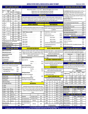 Fillable Online UNITED STATES POSTAL SERVICE RETAIL QUICK TIP SHEET ...