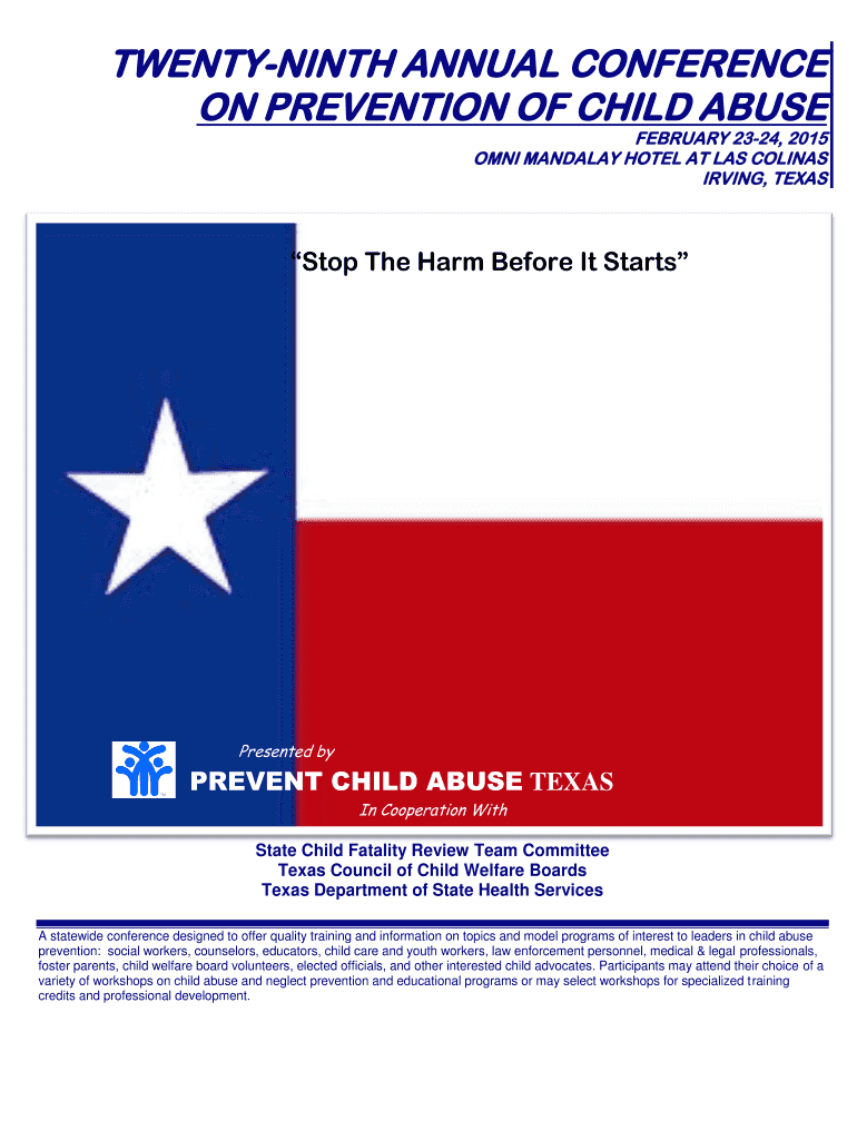Fillable Online Program - Prevent Child Abuse Texas Fax Email Print - pdfFiller