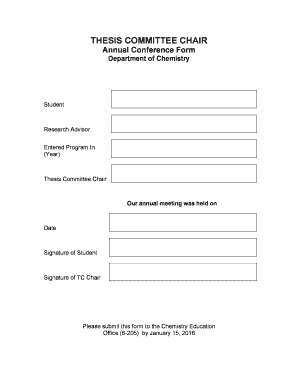 Fillable Online chemistry mit THESIS COMMITTEE CHAIR Annual Conference ...