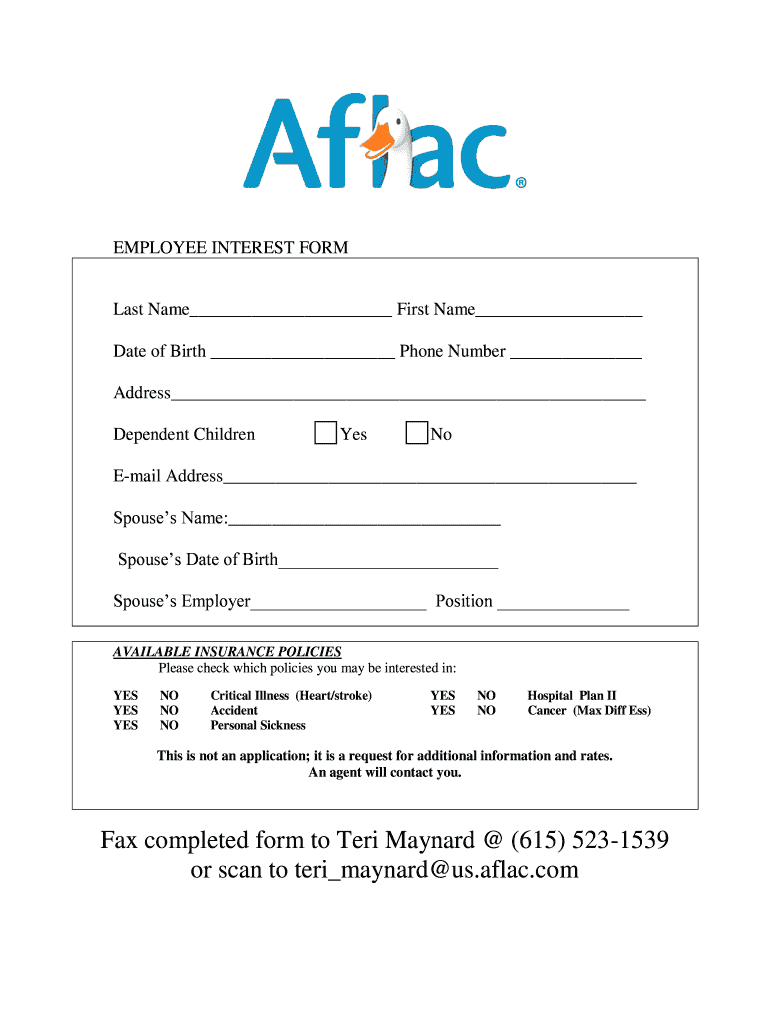 Fillable Online tn Fax completed form to Teri Maynard (615) 523-1539 or scan ... Fax Email Print ...