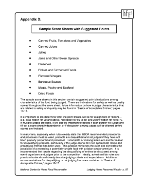 Fillable Online Sample Score Sheets with Suggested Points Fax Email ...