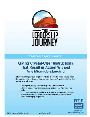 Fillable Online Giving Crystal-Clear Instructions That Result in Action ...
