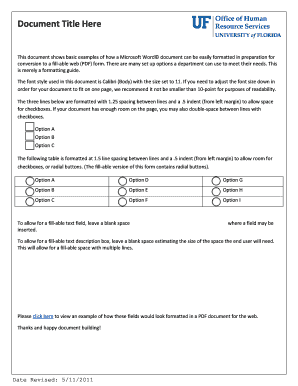 Fillable Online hr ufl Document Title Here Fax Email Print - pdfFiller