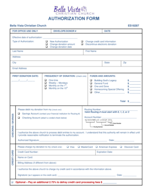 Fillable Online Bella Vista Christian Church Fax Email Print - pdfFiller