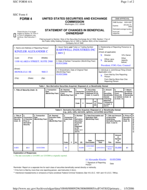 Fillable Online FORM 4 UNITED STATES SECURITIES AND EXCHANGE OMB ...