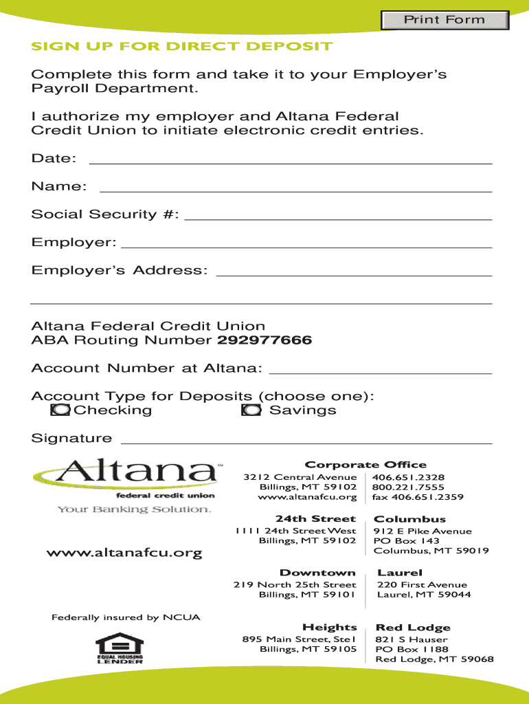 Altana - Fill Online, Printable, Fillable, Blank | pdfFiller